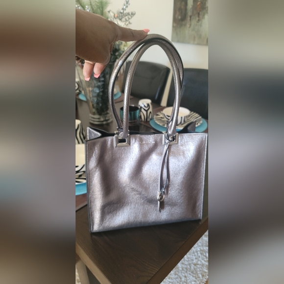 Calvin Klein | Bags | Calvin Klein Pewter Tote Bag | Poshmark